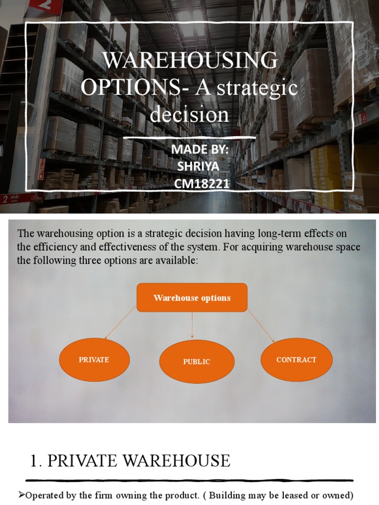 SCLM Cm18221 Warehousing Options | PDF