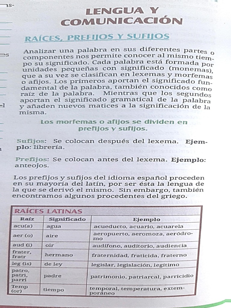 Raíces, Prefijos y Sufijos en Español | PDF