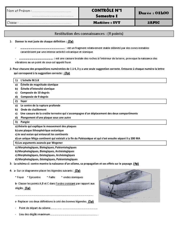 1er Exam S1-2APIC | PDF