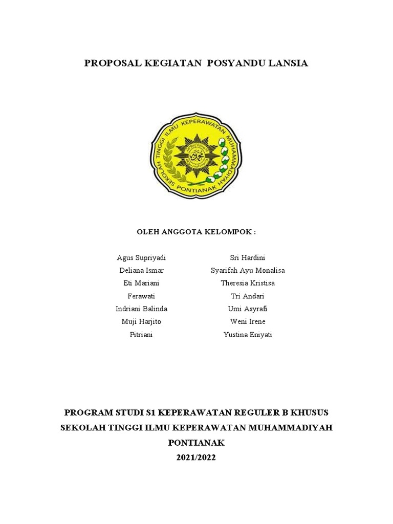 Proposal Kegiatan Posyandu Lansia | PDF