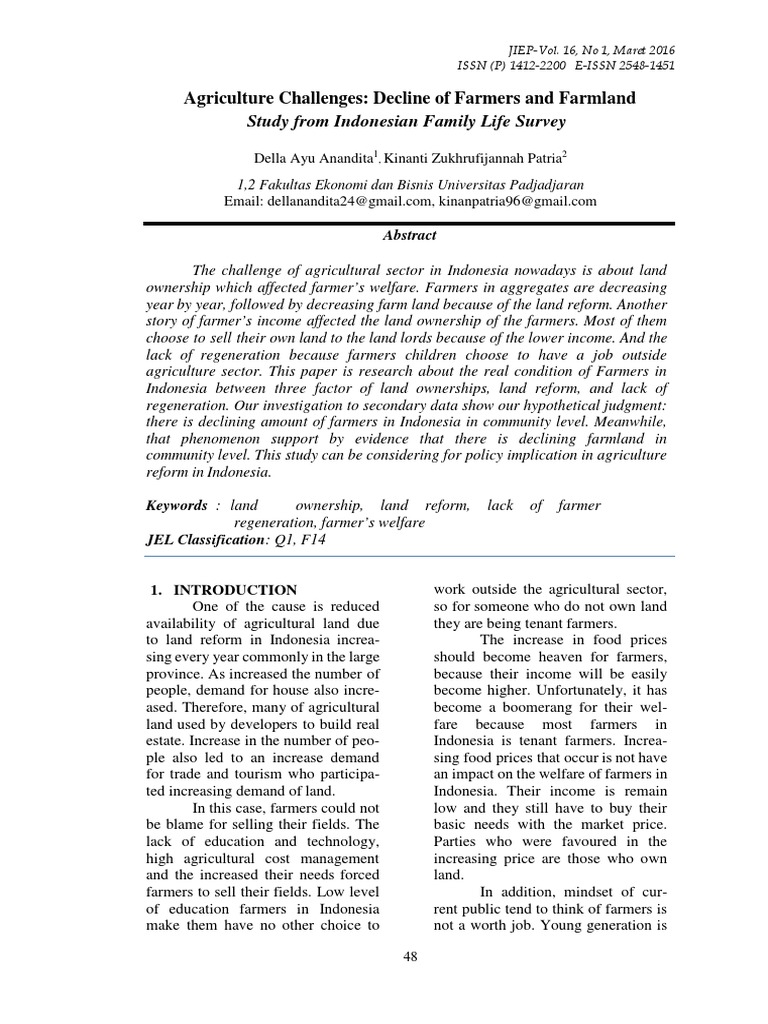 Agriculture Challenges Decline of Farmer ZL7atk1 | PDF | International ...