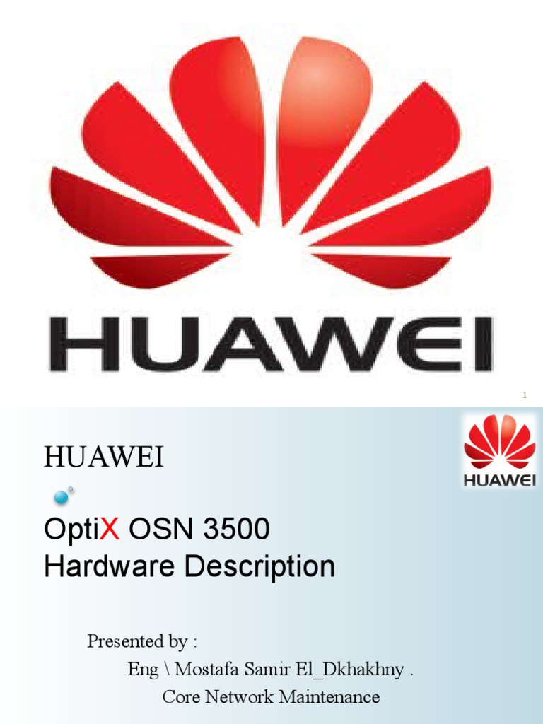 OptiX OSN 3500 Presentation | PDF | Computer Network | Computer Data
