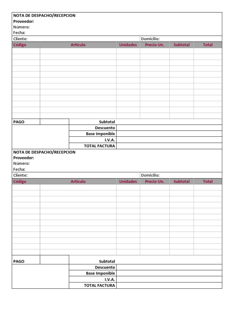 Nota de Despacho | PDF