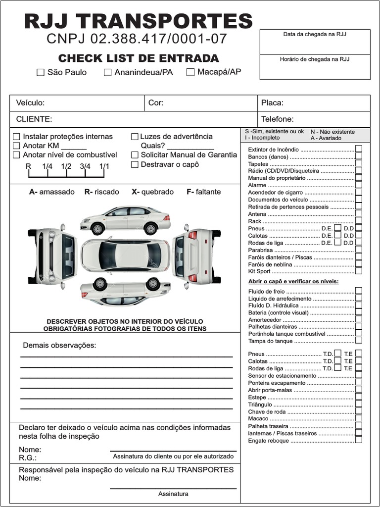 Check List de Veículo | PDF