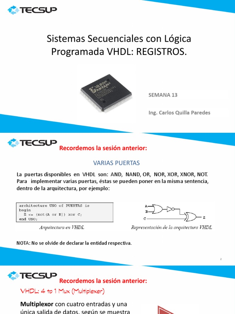 Sesion13 VHDL Sistemas - Secuenciales - Flip - Flop 2022 | Descargar gratis PDF | Puerta lógica ...