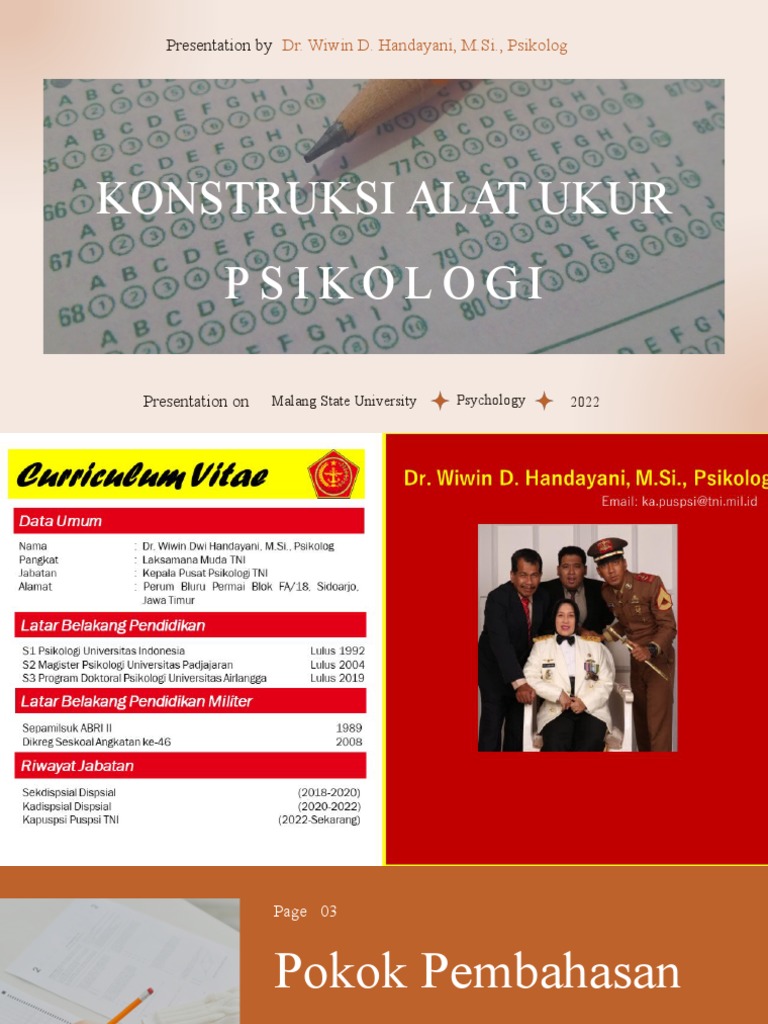 Konstruksi Alat Tes Psikologi | PDF