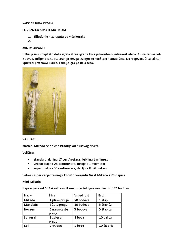 Kako Se Igra Odvija | PDF