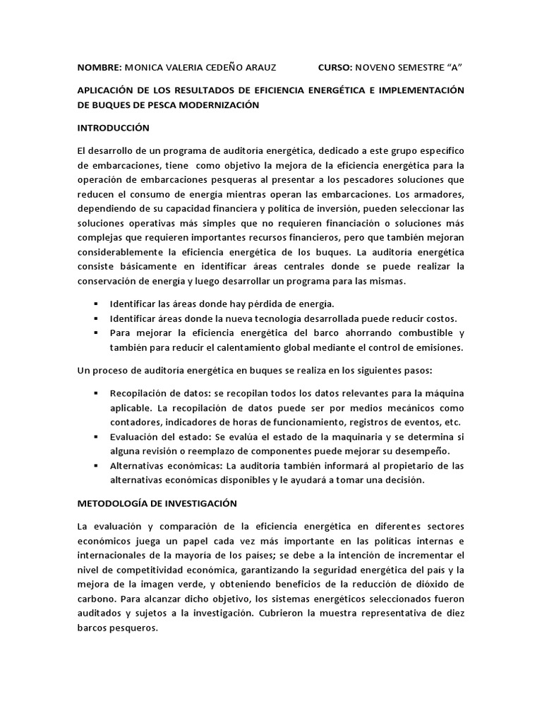 Buques Pesqueros 3 Hojas | PDF | Uso eficiente de energía | Auditoría