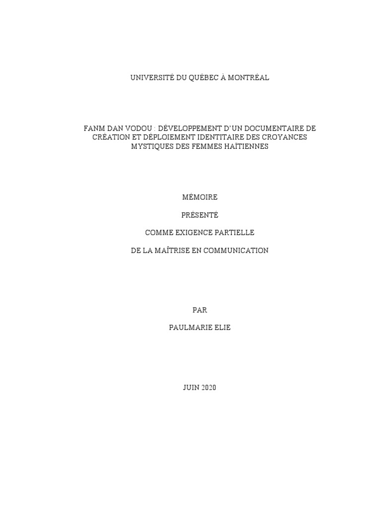 M16655 | PDF | Vaudou haïtien | Vérité