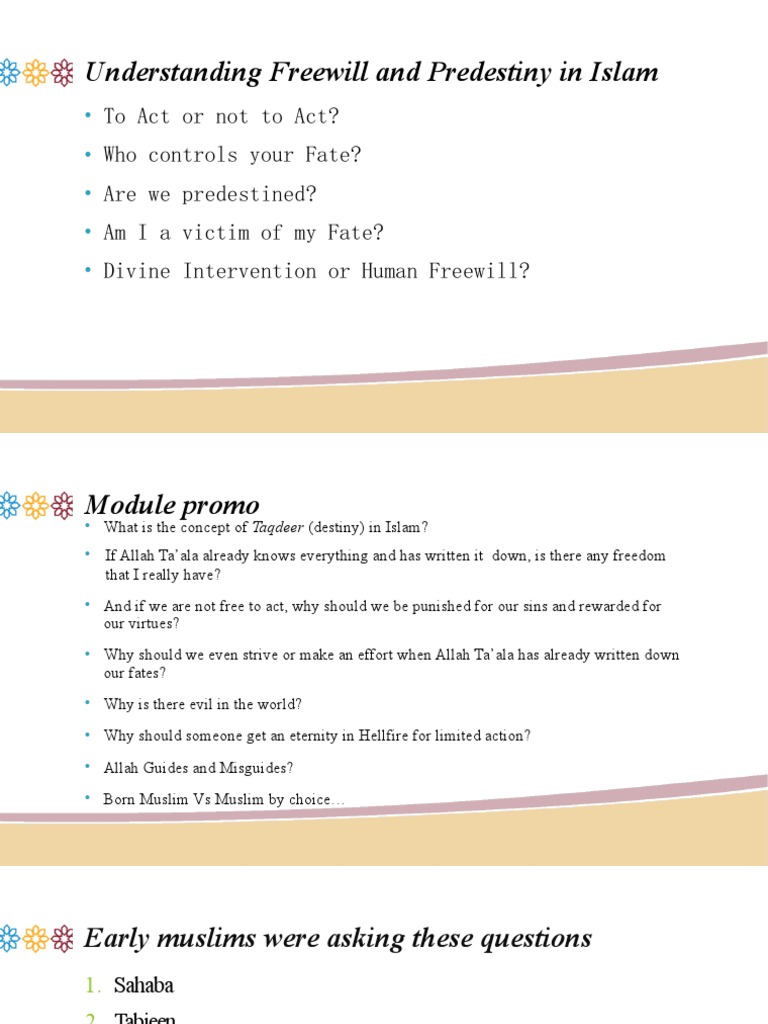 Module 5 (Free Will and Predestination) | PDF | God In Islam | Free Will