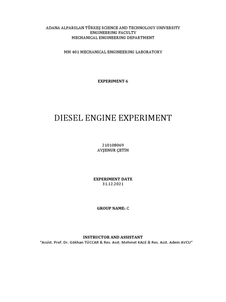 Diesel Engine | PDF | Internal Combustion Engine | Piston