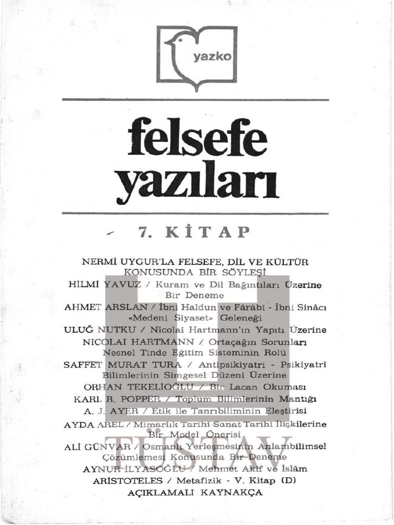 Felsefe Yazilari 07 | PDF