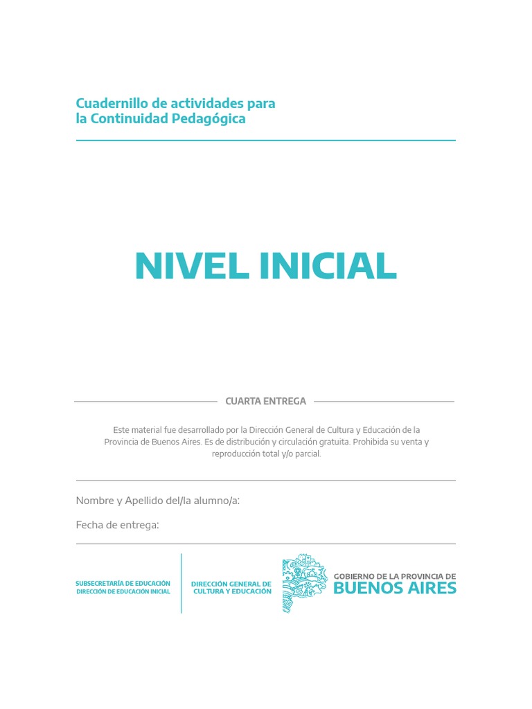 Cuadernillo DGCyE. Pcia. | PDF