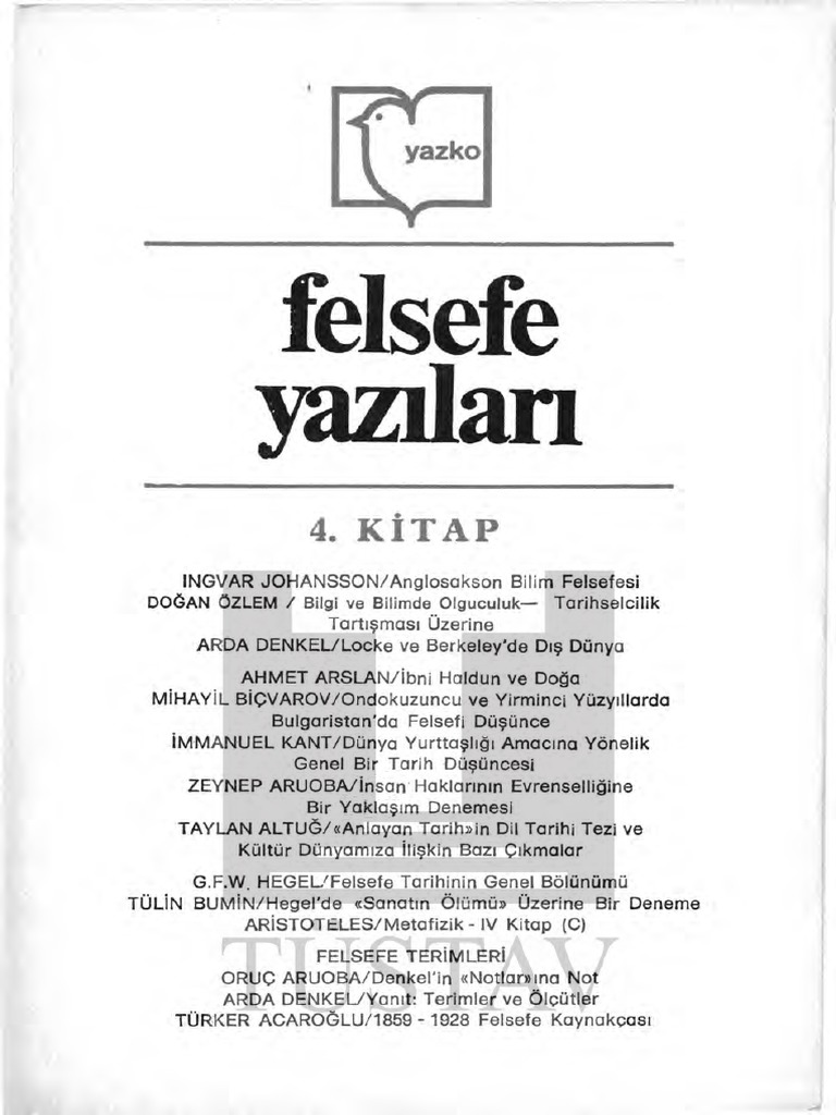 Felsefe Yazilari 04 | PDF
