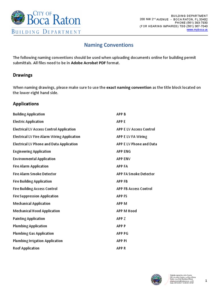 File Naming Conventions PDF | PDF