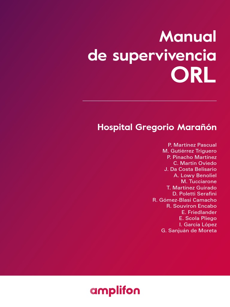 Manual Urg Orl Gregorio M Pdf Otorrinolaringología Ciencias De La