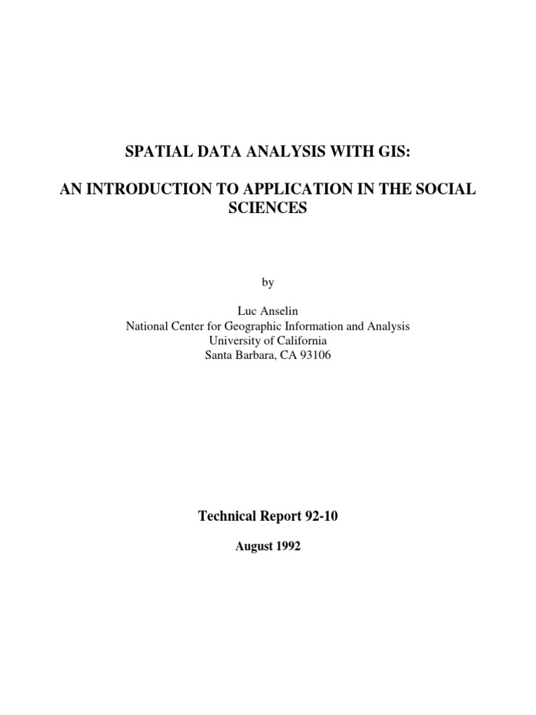 Anselin 1992 | PDF | Spatial Analysis | Geographic Information System