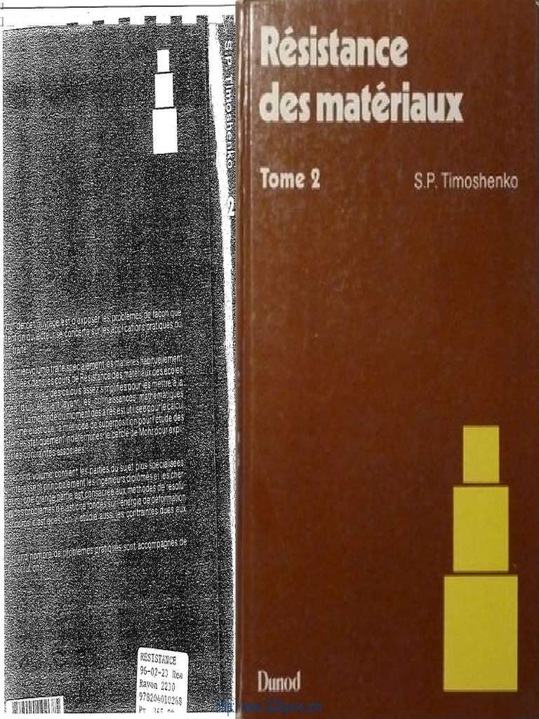 RDM RDM Résistance Des Matériaux - Tome 2 - S.P Timoshenko | PDF | Affaires