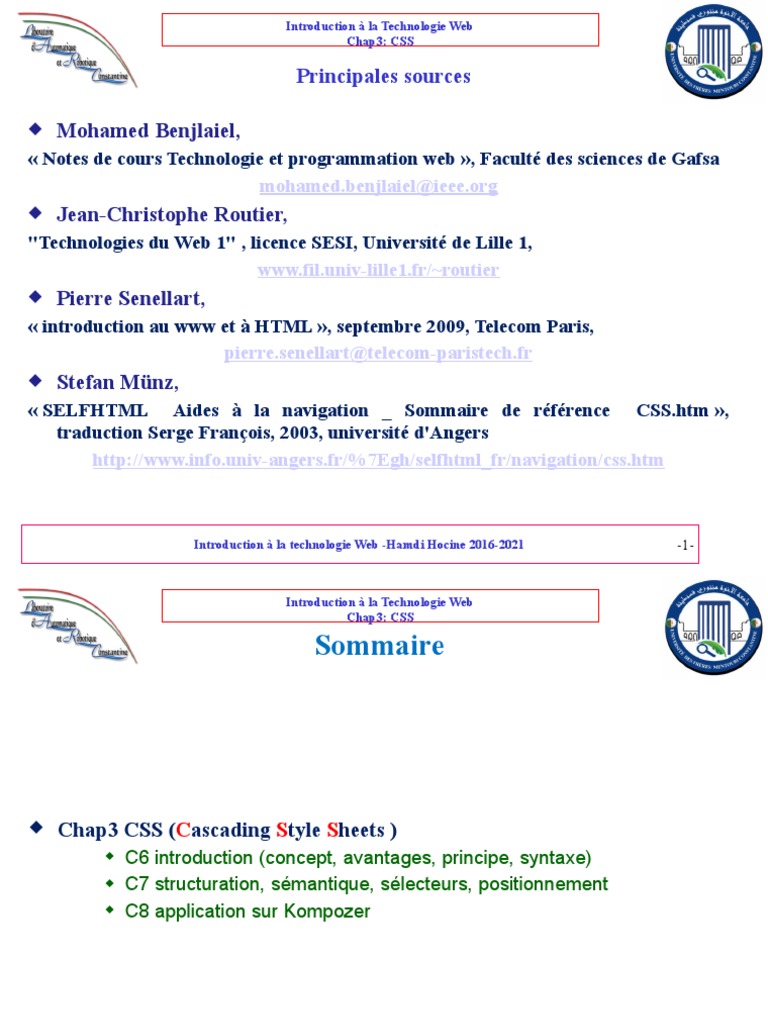 Internet Et Web - Chap3 - Css | PDF | Html | Internet