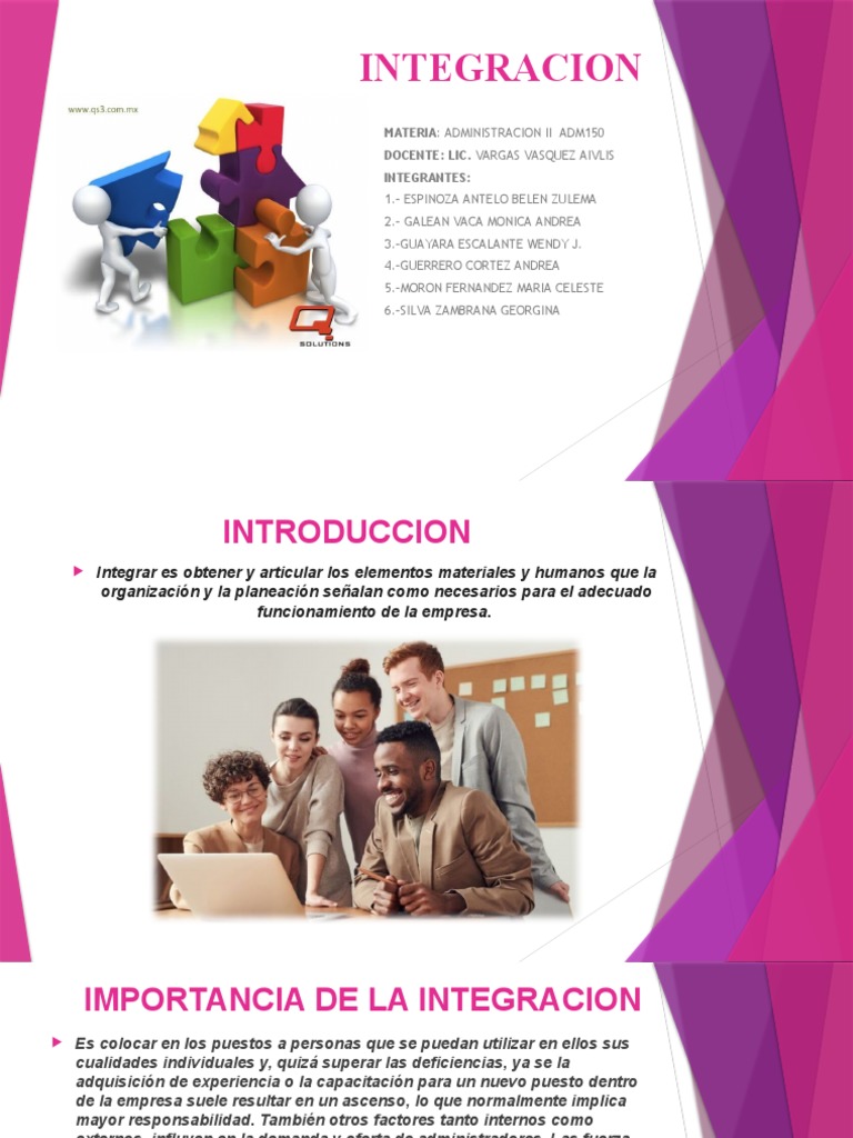 Integracion Diapositivas Wendy | PDF