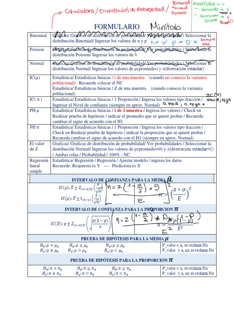 Formulario Ee3 Arq | PDF | Distribución normal | Estadísticas