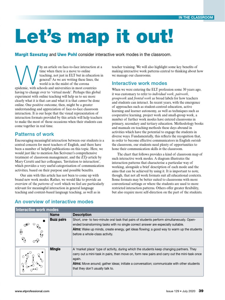 Lets Map It Out | PDF | Teachers | Classroom