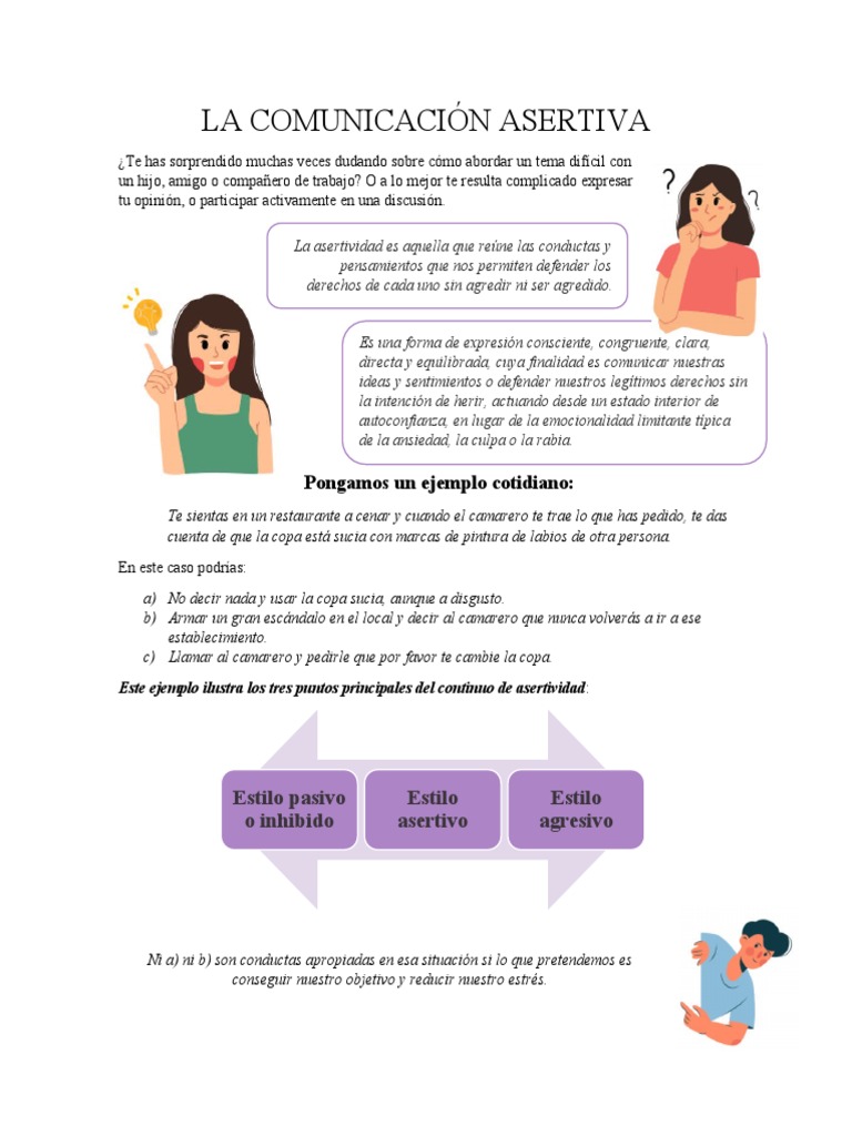 Comunicación Asertiva | PDF | Conceptos psicologicos | Sicología