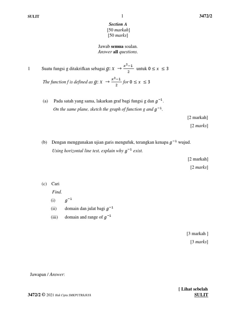 Putrajaya Add - Maths K2 Set 2 | PDF