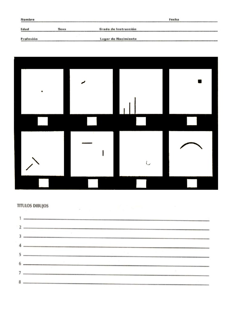 Test de Wartegg 8 Campos | PDF