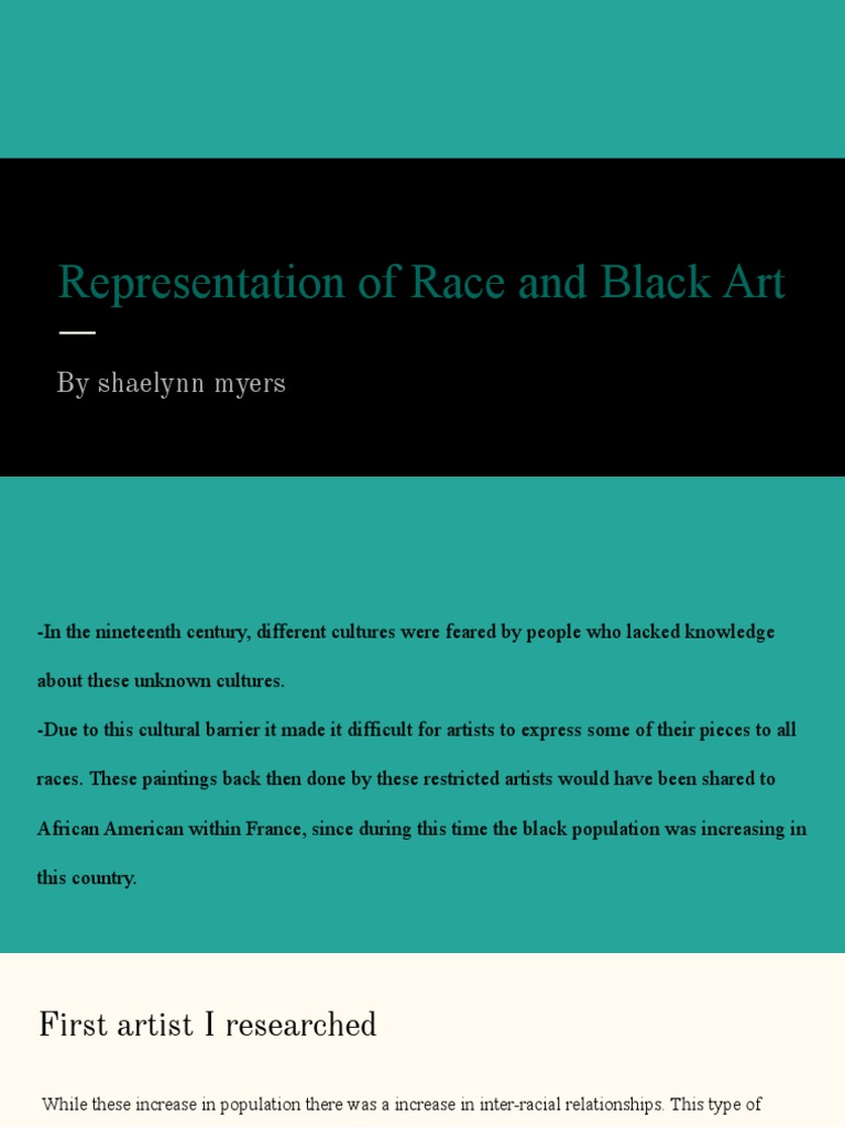 Representation of Race and Black Art | PDF | Édouard Manet | Ku Klux Klan
