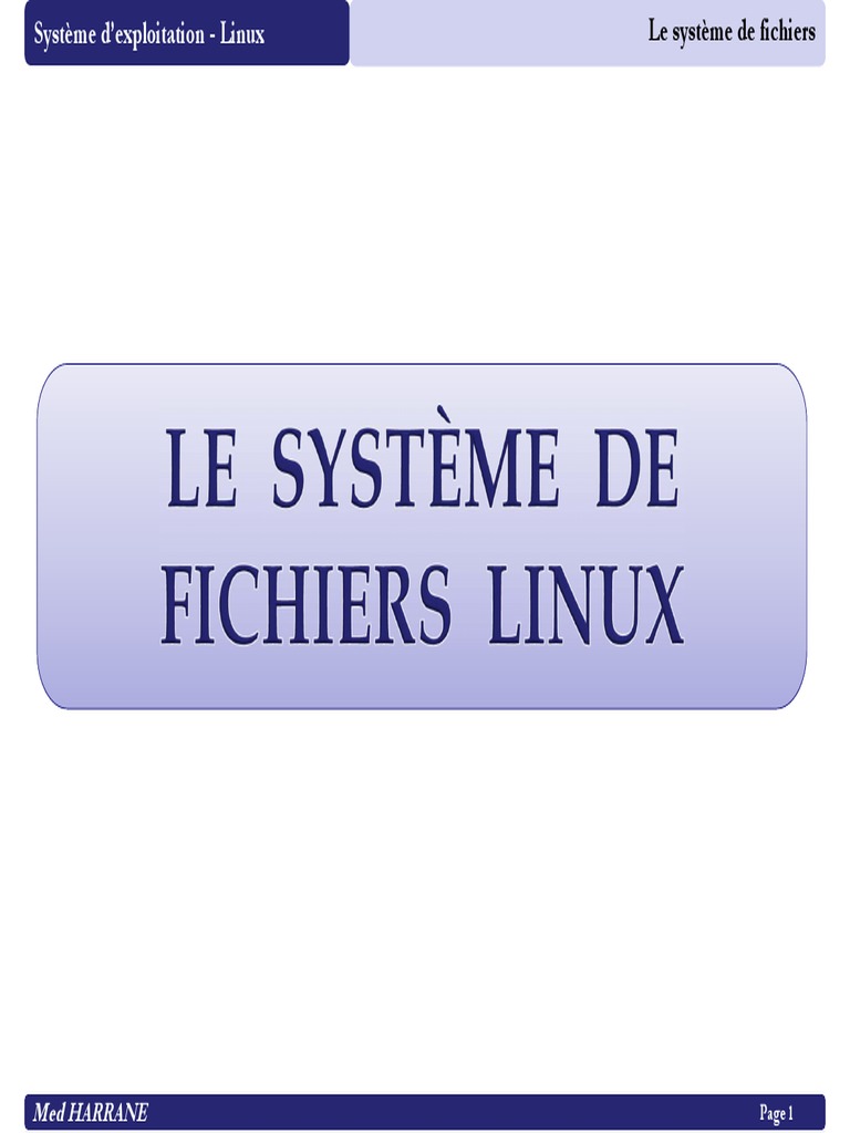 Système de Fichiers Sous Linux | Descargar gratis PDF | Système de fichiers | Fichier informatique
