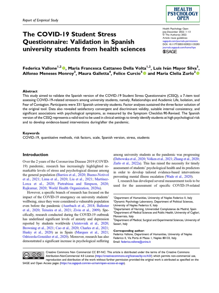 The COVID-19 Student Stress | PDF | Social Science | Science & Mathematics