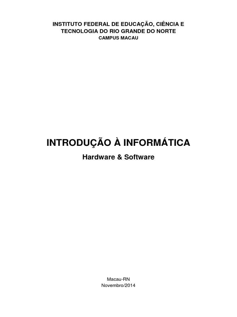 Apostila de Informática - Hardware e Software | PDF | Rede de ...