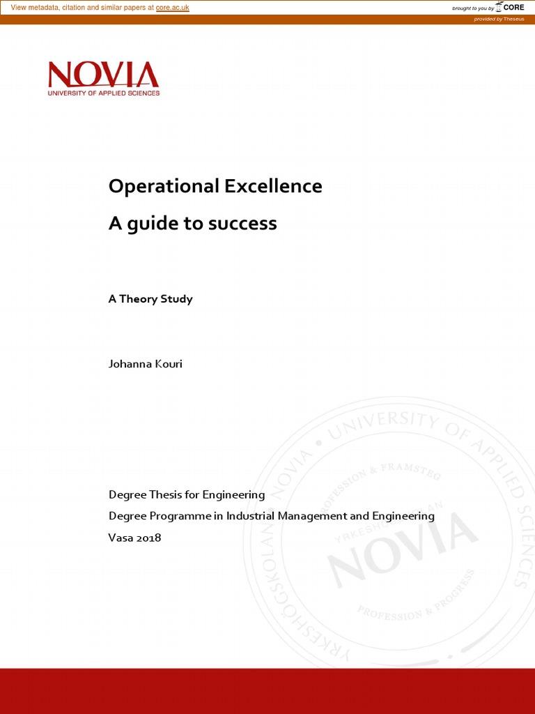 Operational Excellence | PDF | Leadership | Six Sigma
