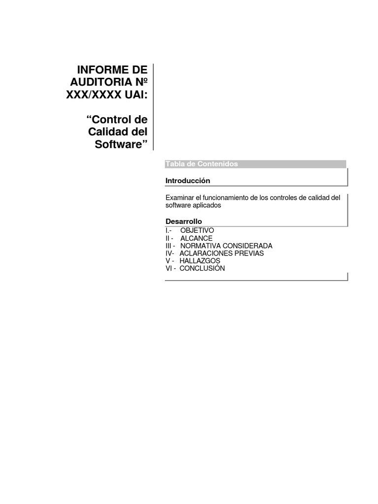 Informe Calidad Del Software | PDF