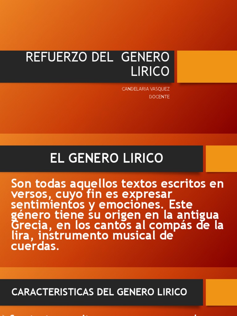 Refuerzo Del Genero Lirico | PDF | Rima | Poesía