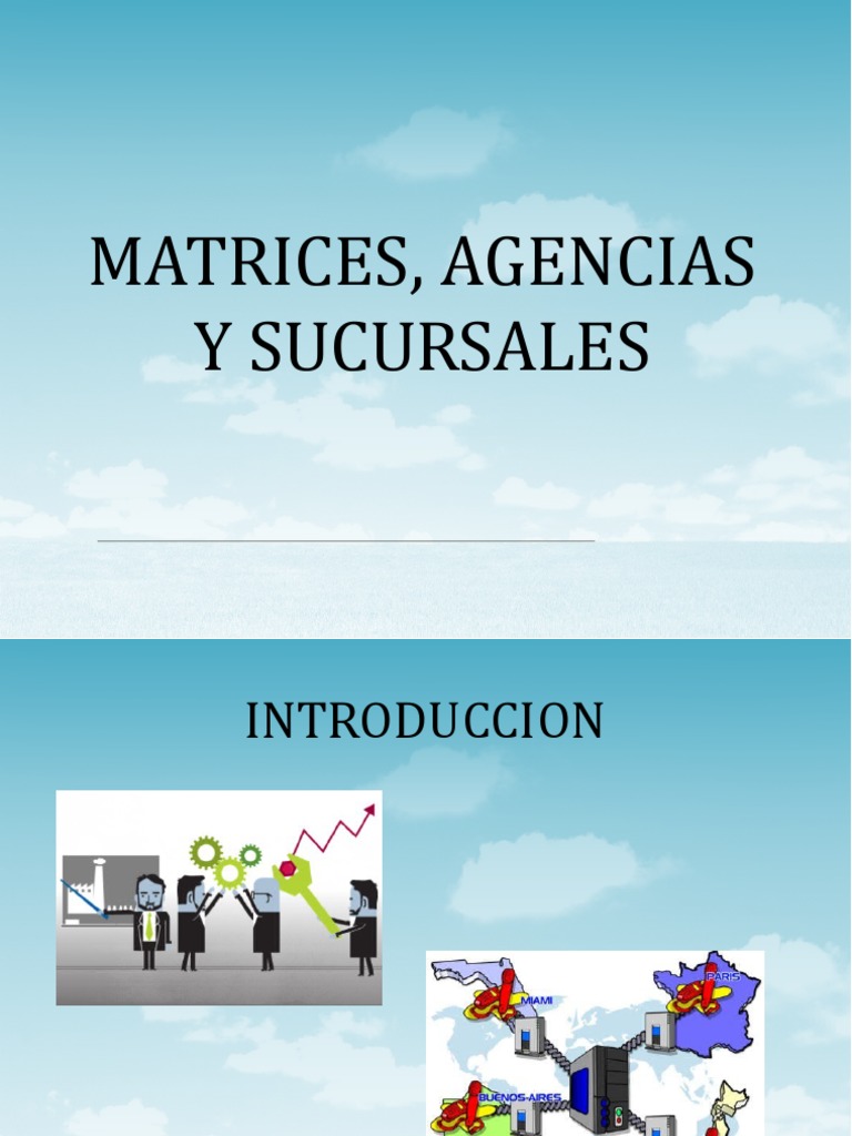 Matriz Agencia y Sucursal | PDF | Contabilidad | Business