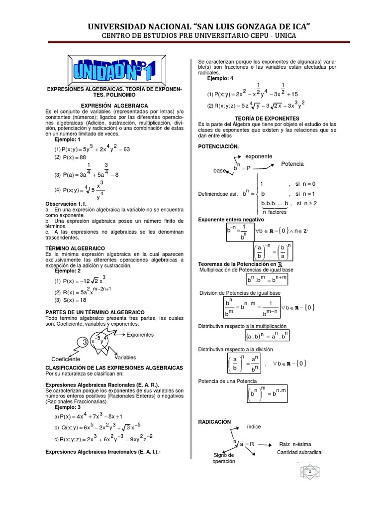Algebra 1 2 3 2014 I | PDF | Matemáticas De La Computación | Ciencia ...