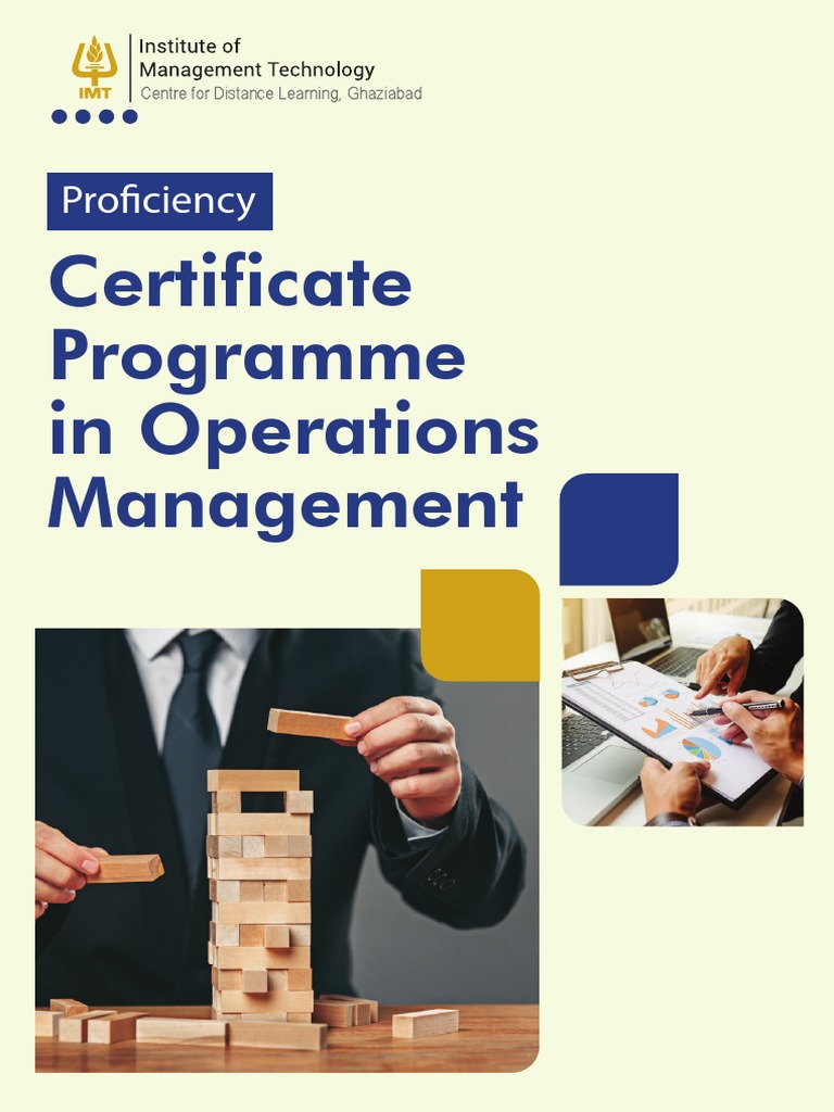 Operations Management Proficiency Certificate | PDF | Operations ...