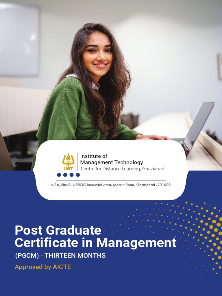 PGCM Distance Learning Program Overview | PDF | Distance Education ...