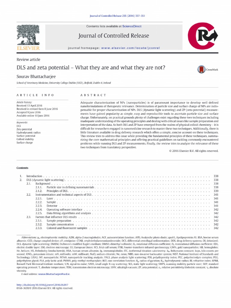 DLS and Zeta Potential | PDF