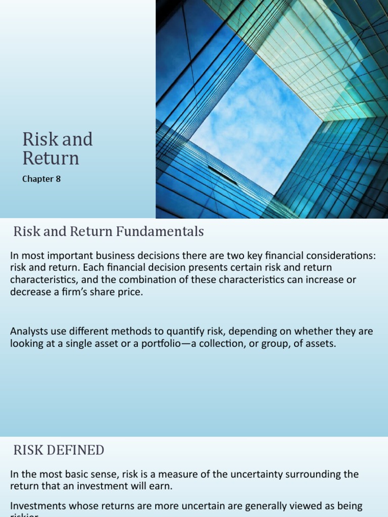 Risk and Return Fundamentals | PDF | Risk | Investing