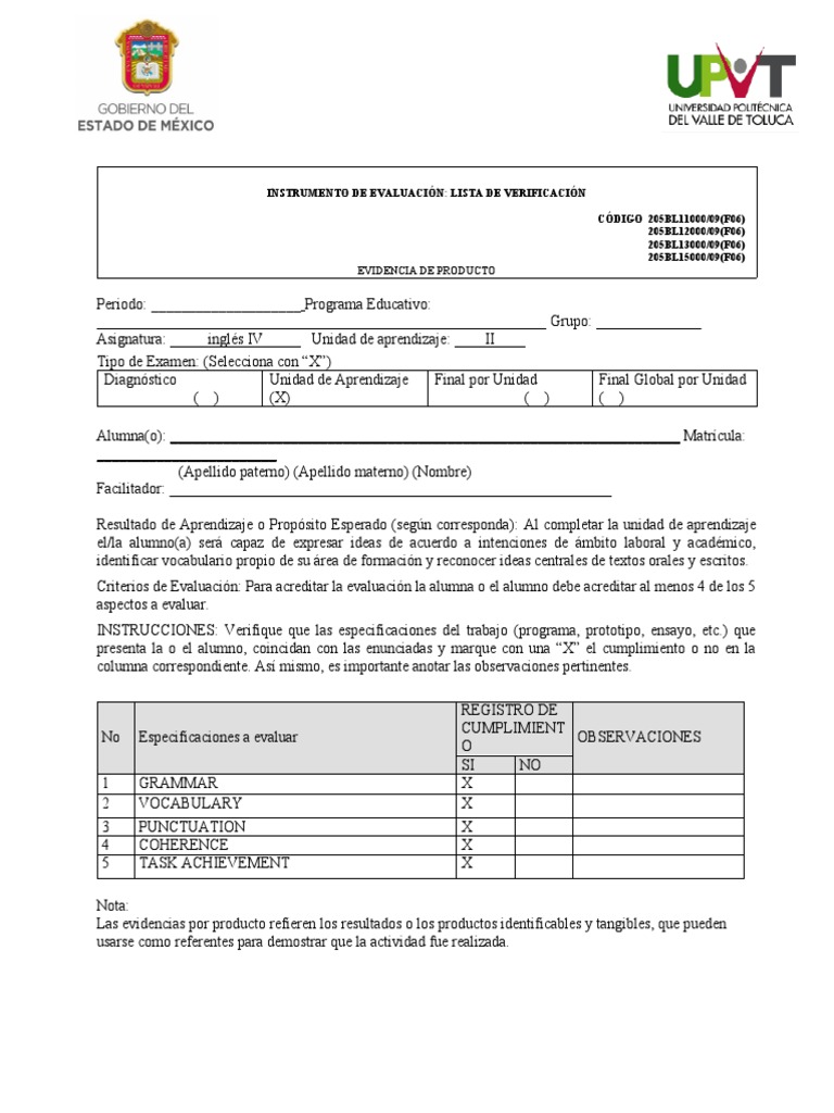 Caratula Producto Iv Unit Ii | PDF