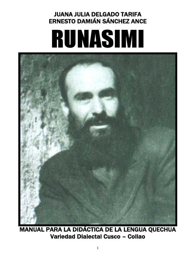 RUNASIMI 3a Edición, Por Juana Julia Delgado Tarifa y Ernesto Damián ...