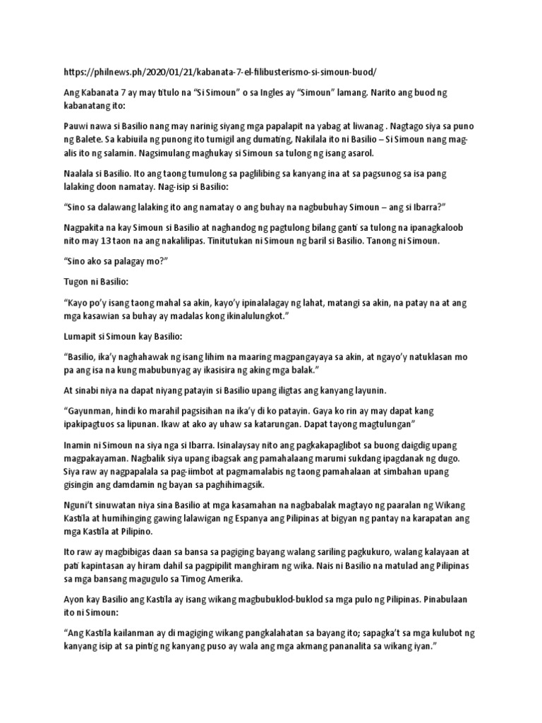 Kabanata 7-El Fili | PDF