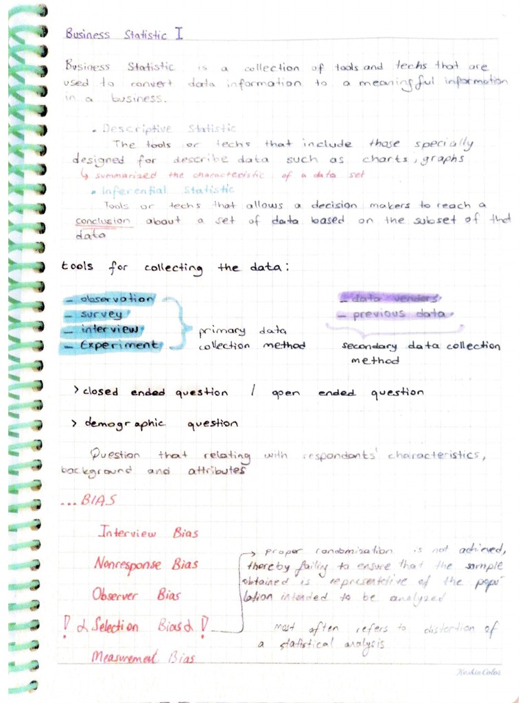 Statistics Notes | PDF