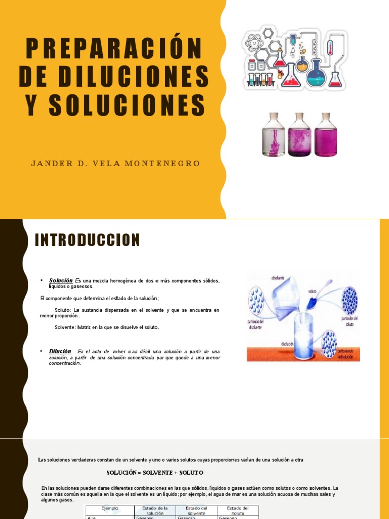 Preparación de Diluciones y Soluciones | PDF | Concentración | Química ...