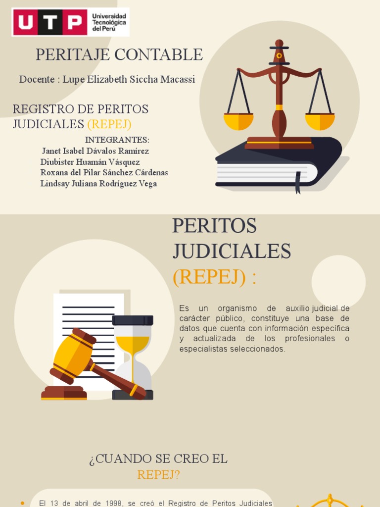 PC 01 Registro de Peritos Judiciales (Repej) Presentacion | PDF ...