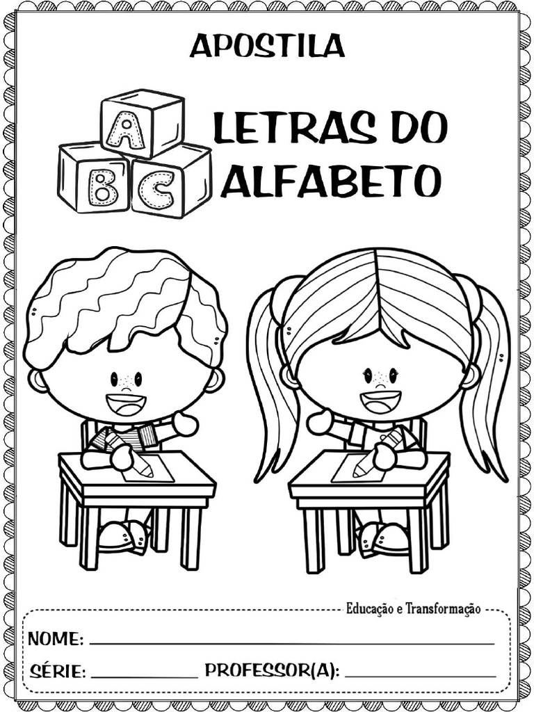 Capa Apostila Letras Do Alfabeto | PDF