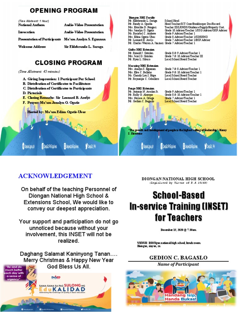 Inset Program | PDF